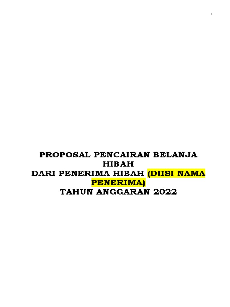 Format Pencairan 2022 | PDF
