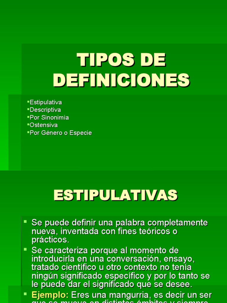 Tipos y Reglas de Definición | PDF | Palabra | Método científico