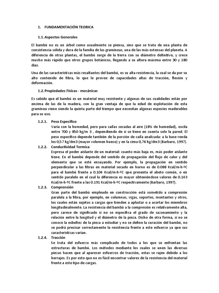 Propiedades y Usos del Bambú en Construcción | PDF | Zona tropical ...