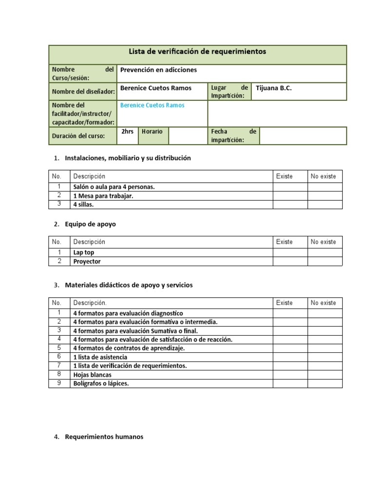 1 Lista de Requerimientos | PDF