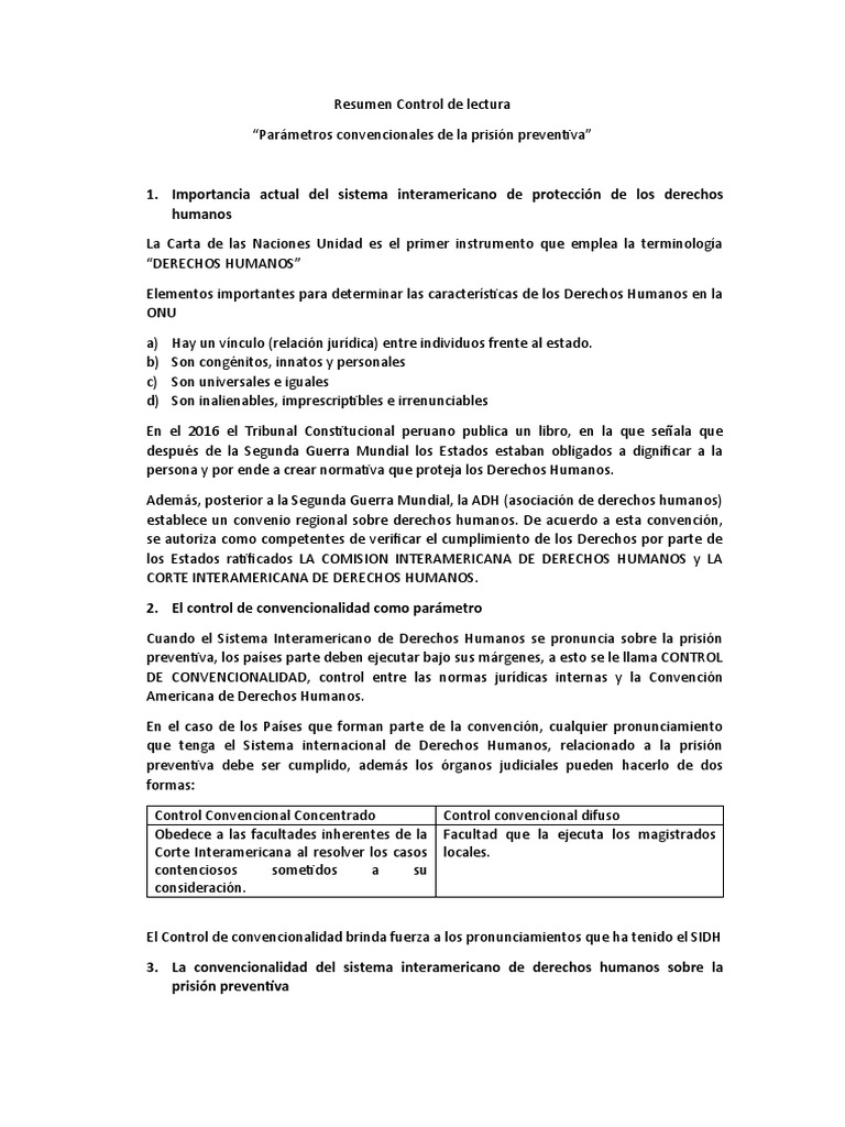 Prisión Preventiva y Derechos Humanos SIDH | PDF | Derechos humanos | Prisión