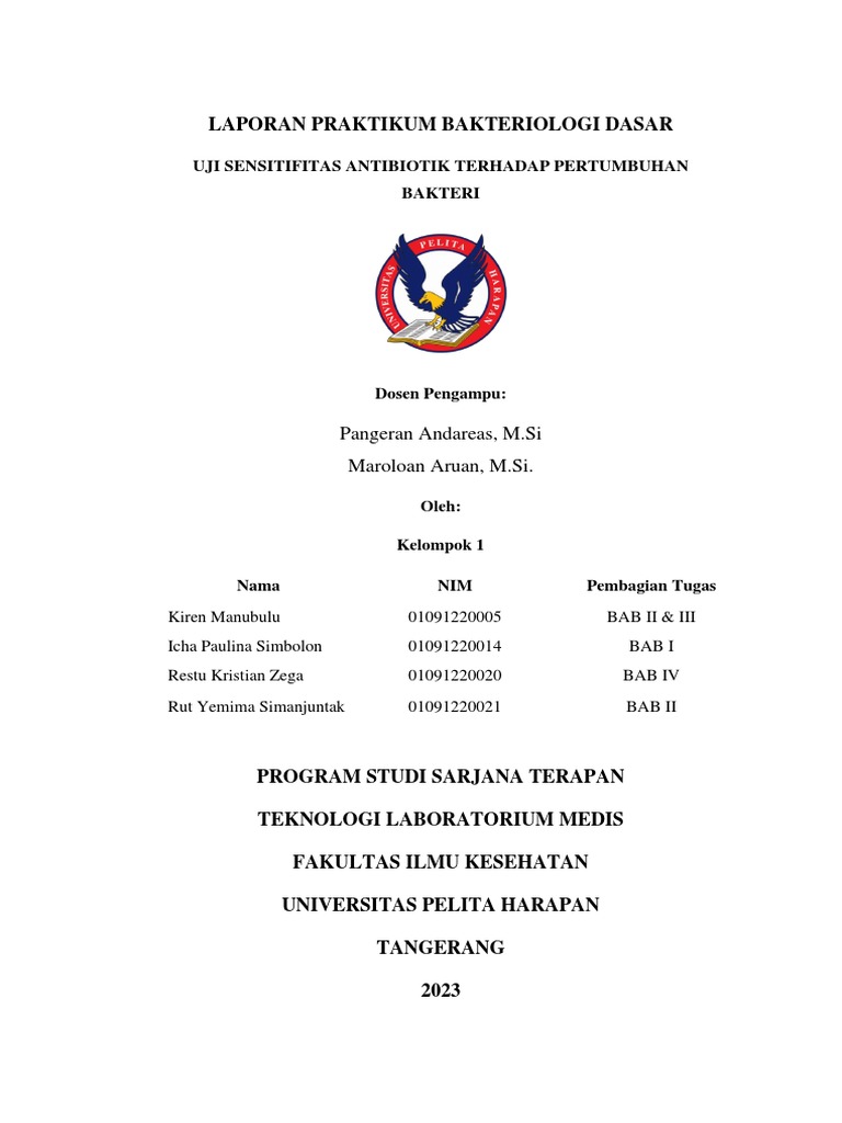 Laporan Uji Antibiotik | PDF