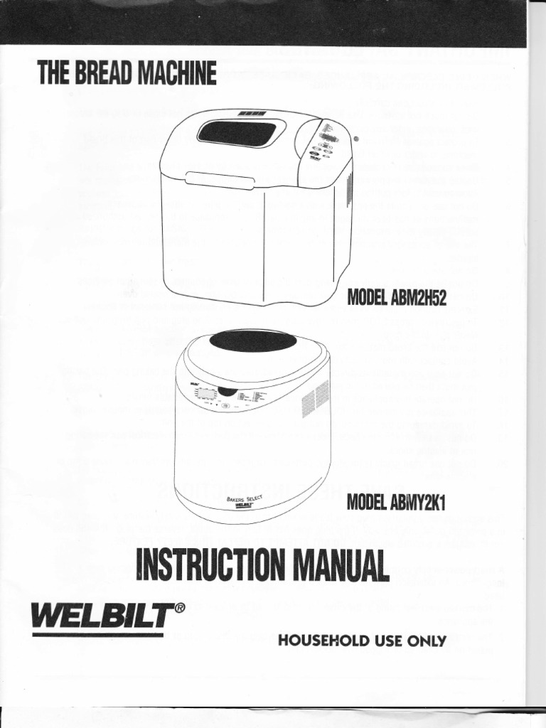 Welbilt Bread Machine User Manual | PDF | Flour | Teaspoon