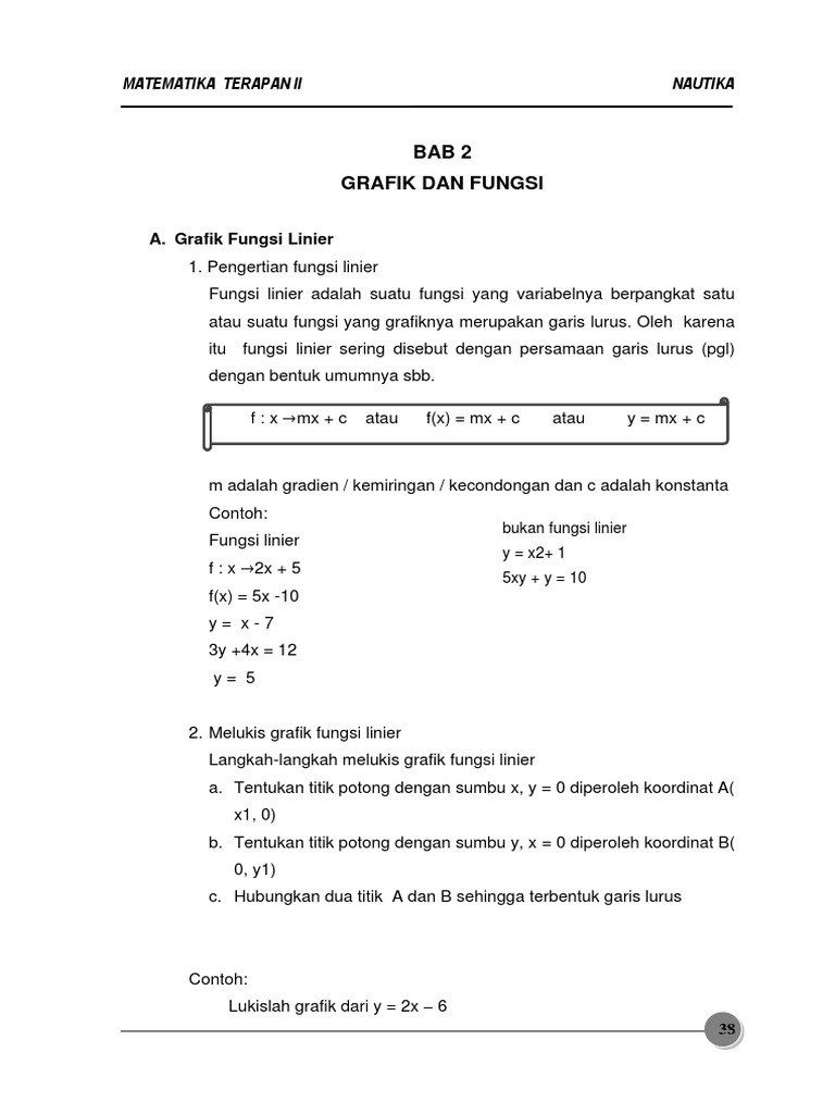 Pertemuan 5 Grafik Dan Fungsi Linear | PDF