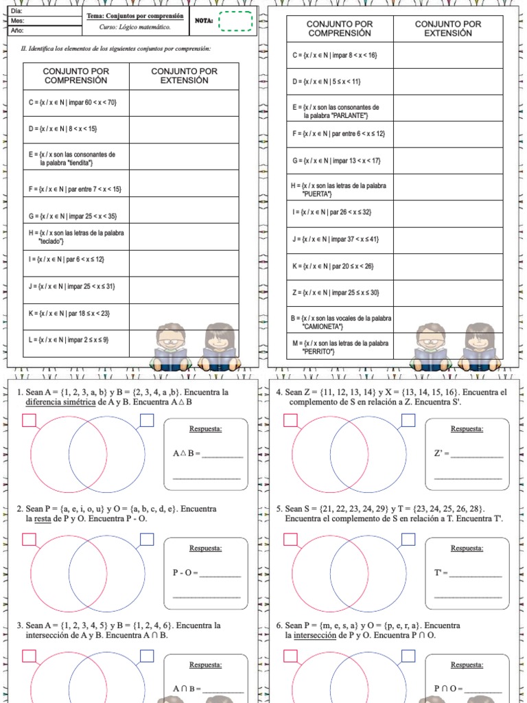Repaso Conjuntos, Sumas, Restas y Multiplicación | PDF | Multiplicación ...