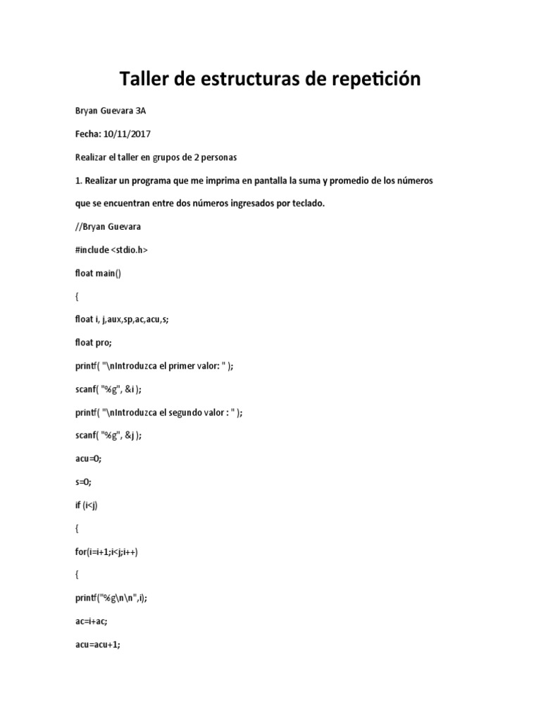 Taller-de-estructuras-de-repetición | PDF