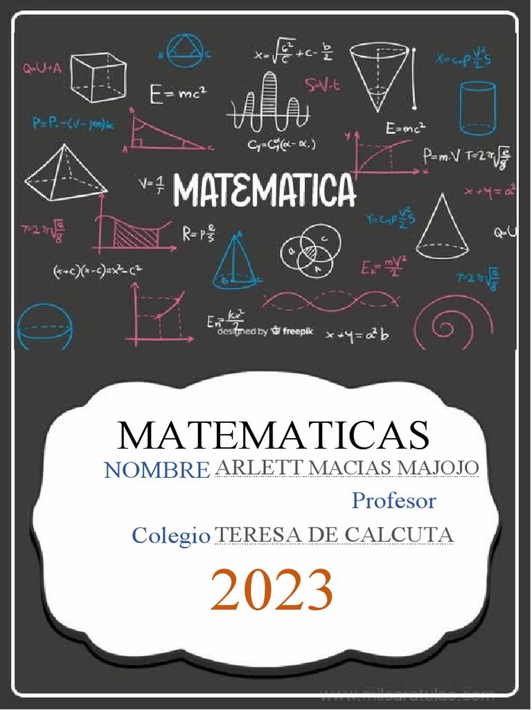 Caratula de Matemáticas | PDF