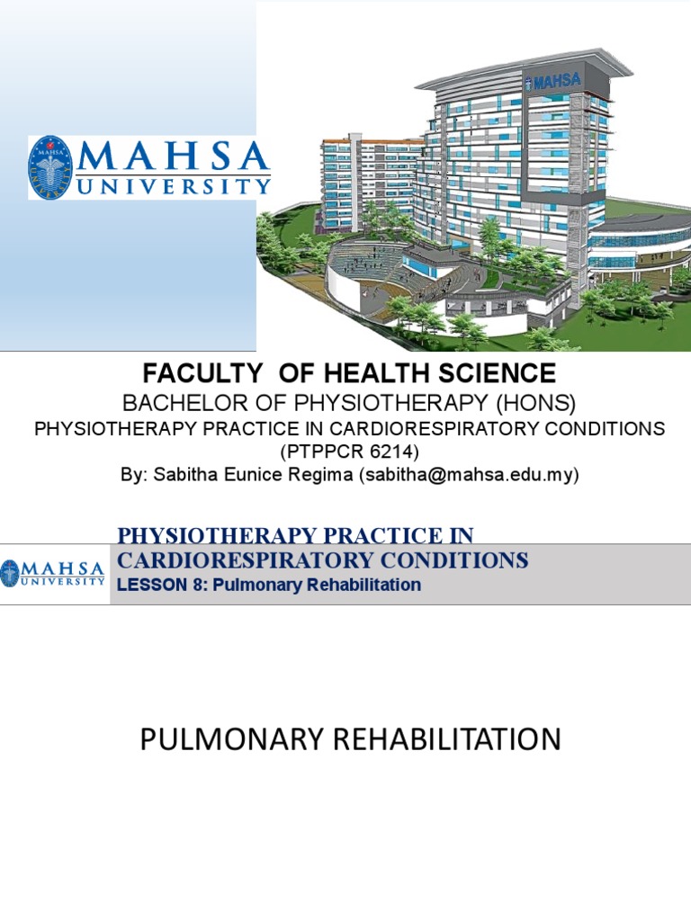 Pulmonary Rehabilitation | PDF | Physical Therapy | Lung