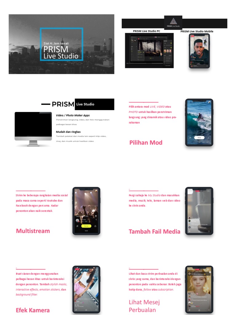 PRISM Live Studio: Aplikasi Penstriman & Video Kreatif | PDF | Komputer