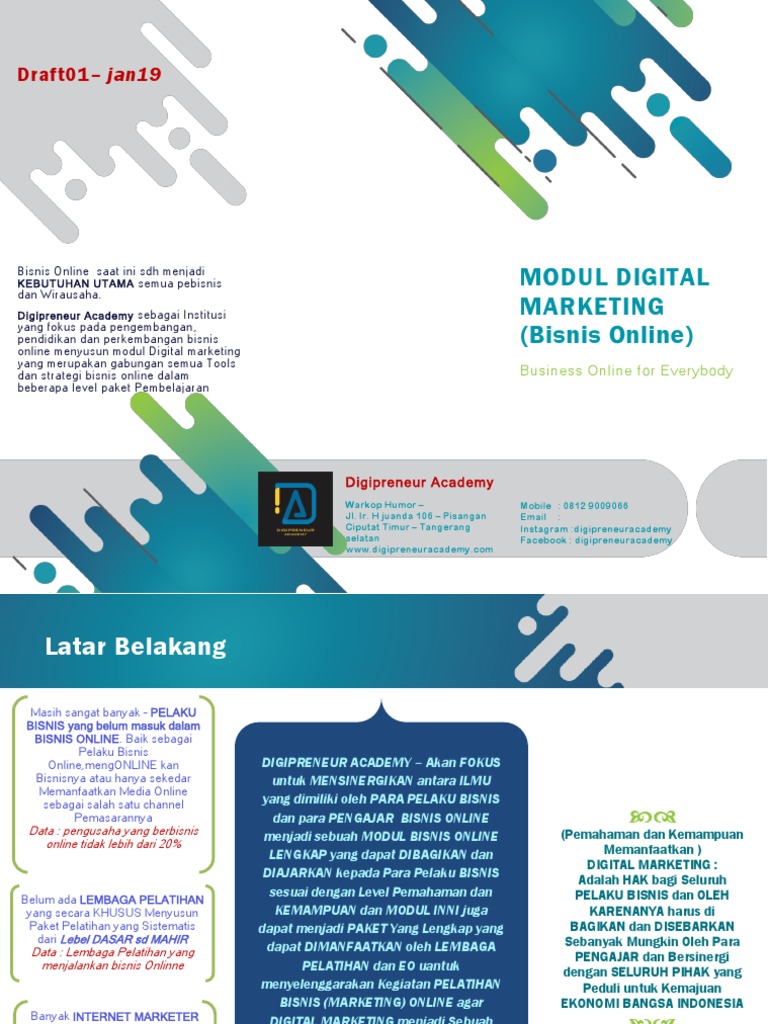 Modul Digital Marketing - Digipreneur Academy | PDF