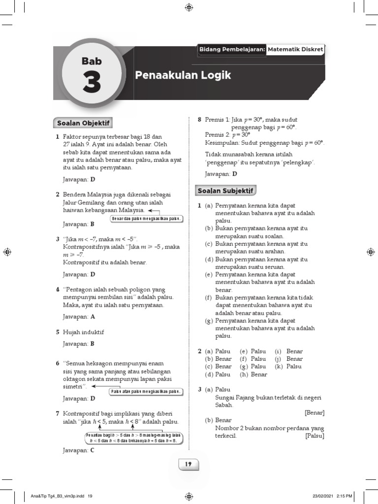 Analisis SPM - Matematik T4 - B3 | PDF