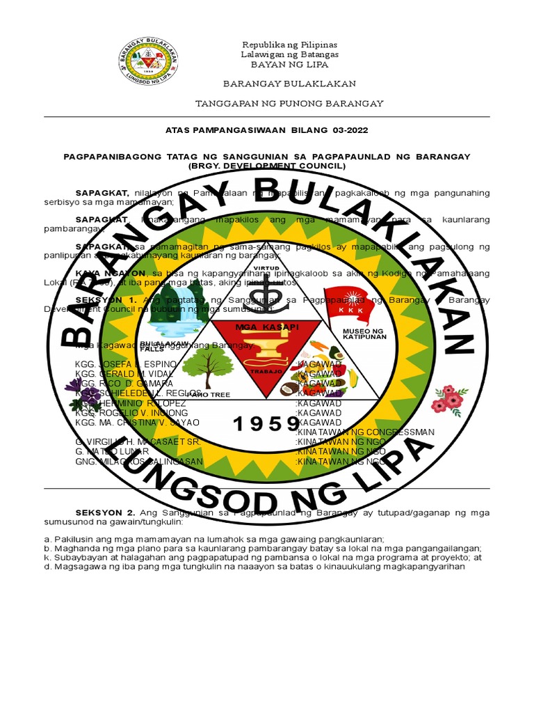 E.O. No-03-2022 BDC | PDF