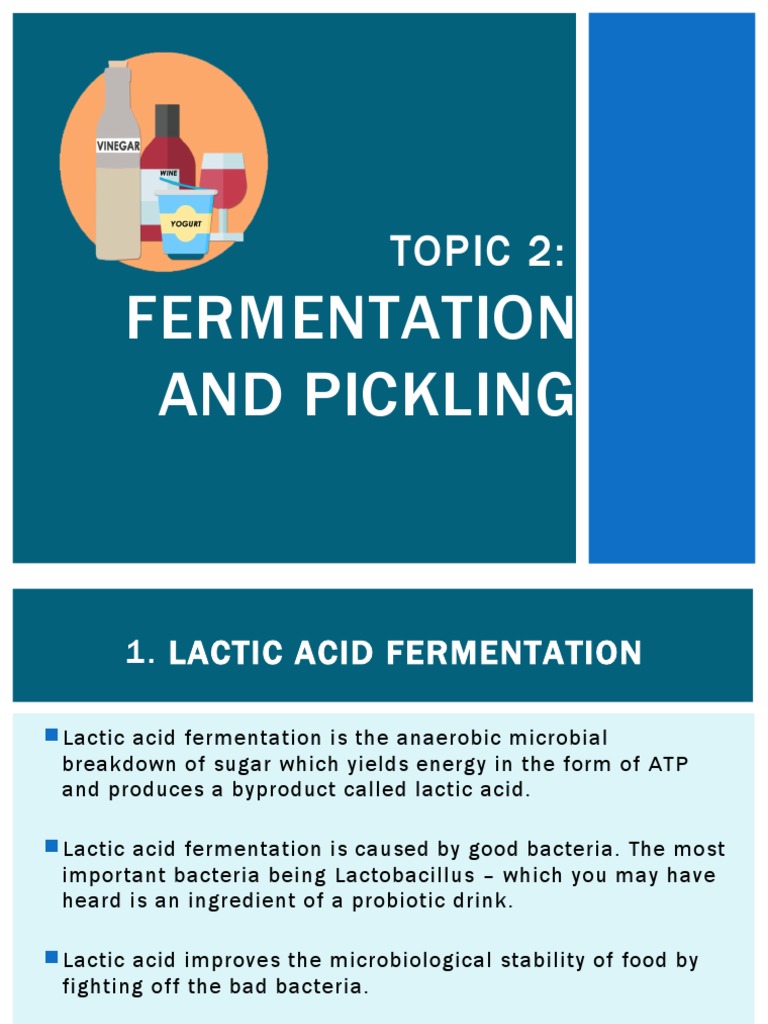 Topic 2 Fermentation and Pickling | PDF
