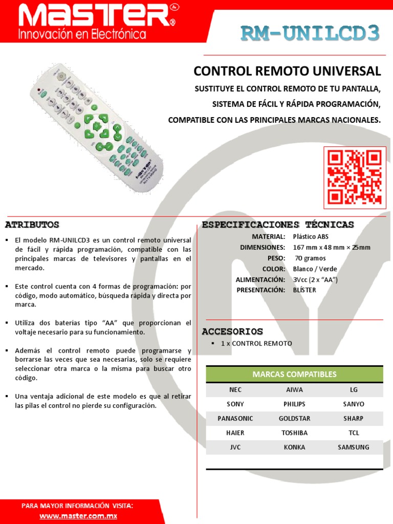 Master Rm-Unilcd | PDF