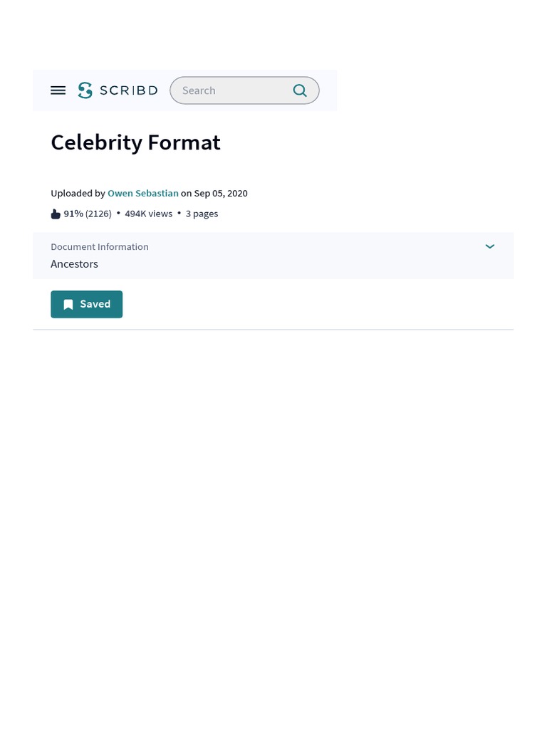 Celebrity Format - PDF | Download Free PDF | Scribd | Communication