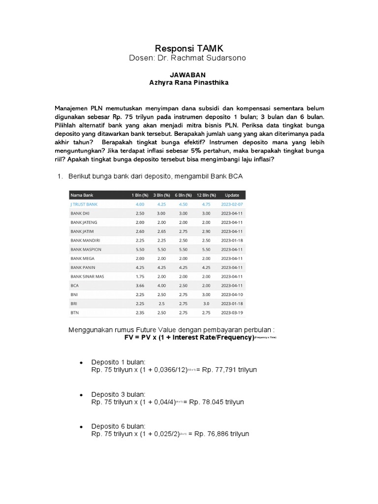 Responsi TAMK | PDF | Bisnis