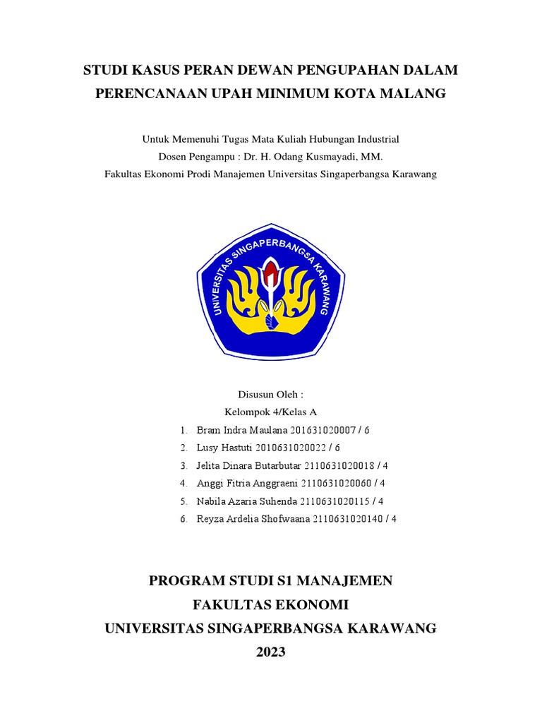 Peran Dewan Pengupahan Dalam Perencanaan Upah | PDF
