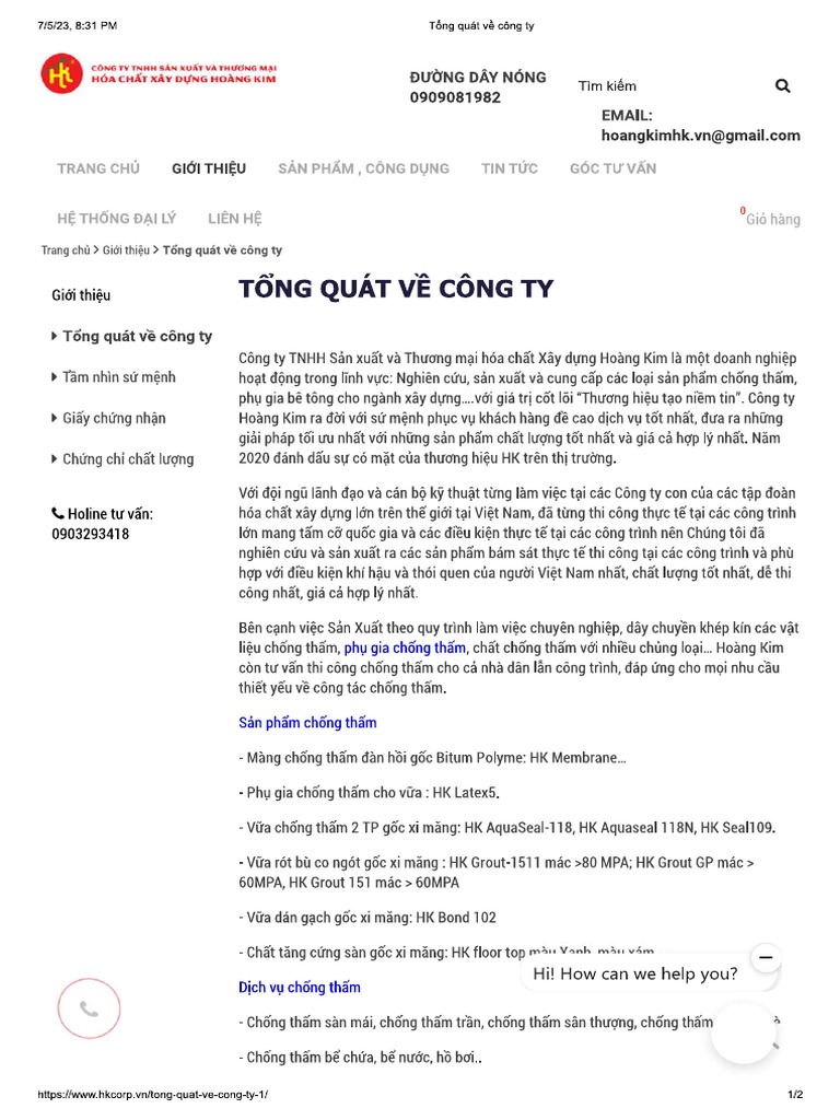 Tổng quát về công ty | PDF