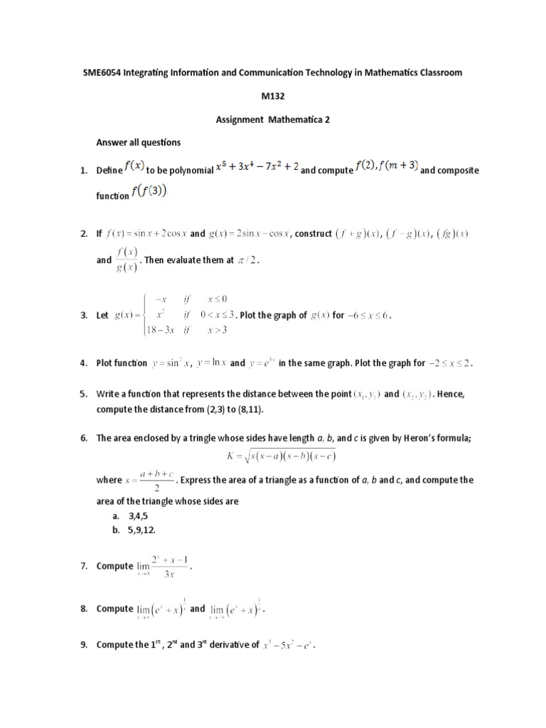 M132 SME6054 Assignment 1 - Part 2 | PDF