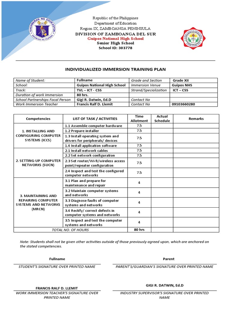 Training Plan | PDF | Electrical Engineering | Computing