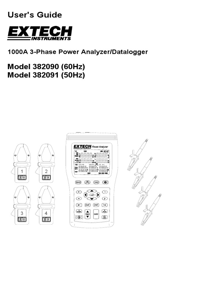 Manual Analizador Extech 382090 | PDF | Dos | Ac Power