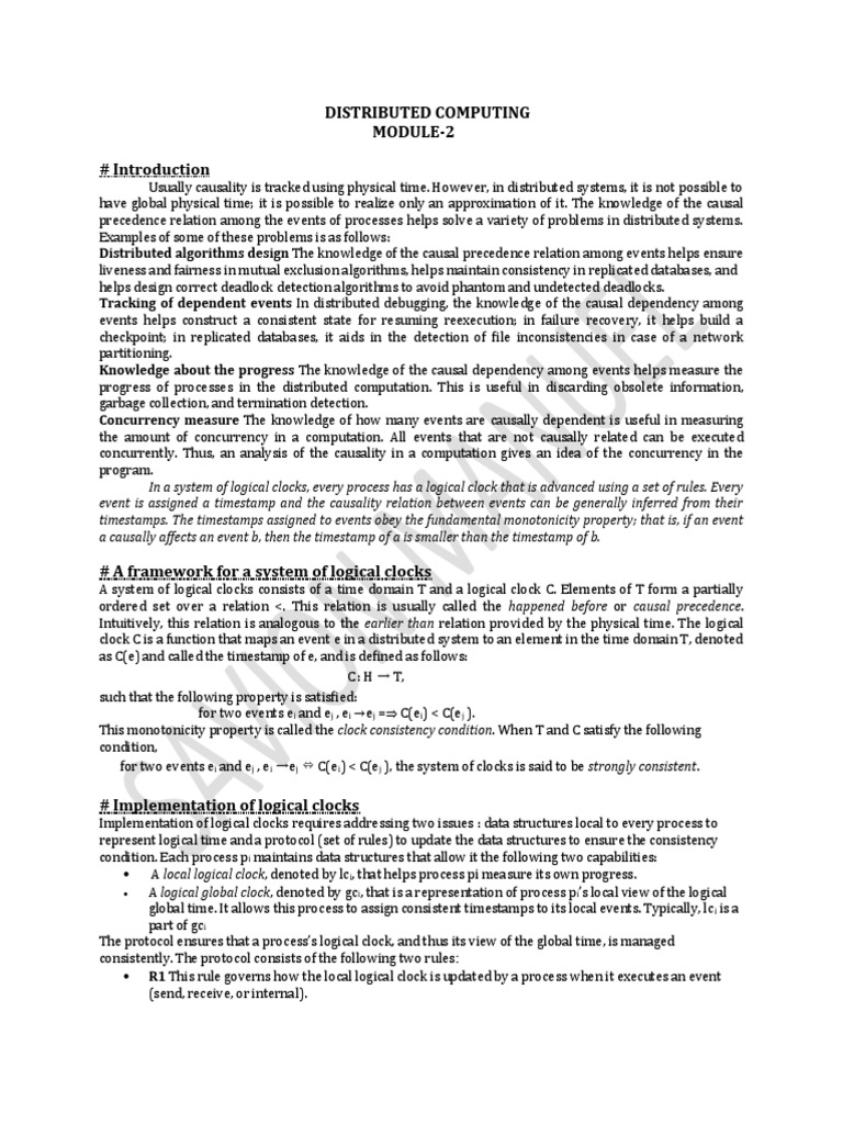 Distributed Computing # Introduction: Module-2 | PDF | Distributed Computing | Computing