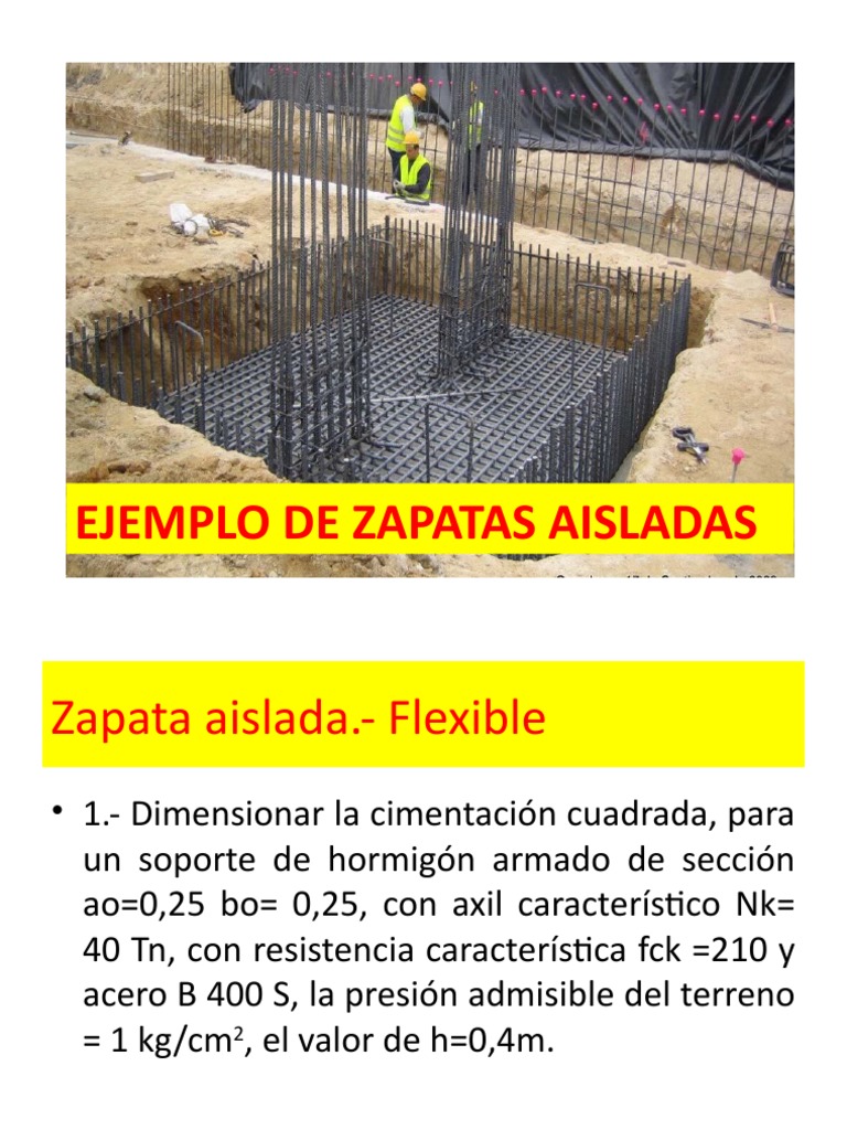 Ejemplo de Zapatas Aisladas | PDF | Fundación (Ingeniería) | Bienes raíces