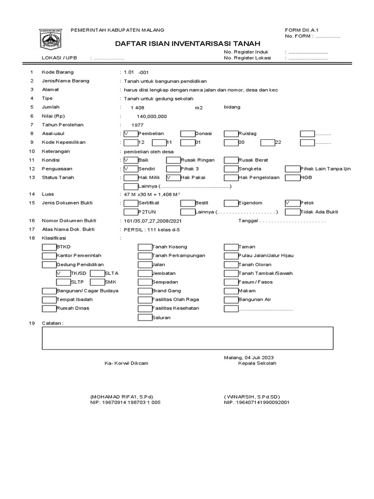 Form Tanah | PDF