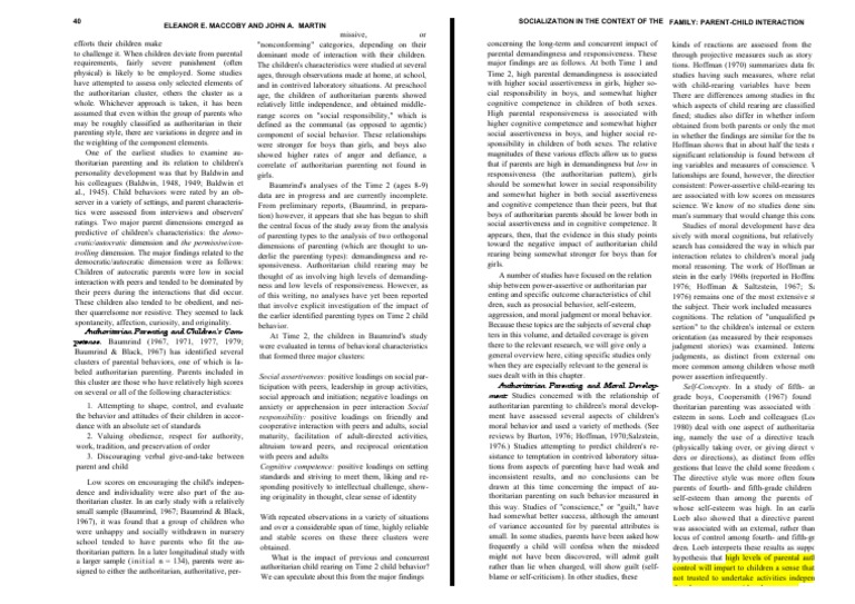 Socialization In The Context Of The Family Parent Child Interaction 2
