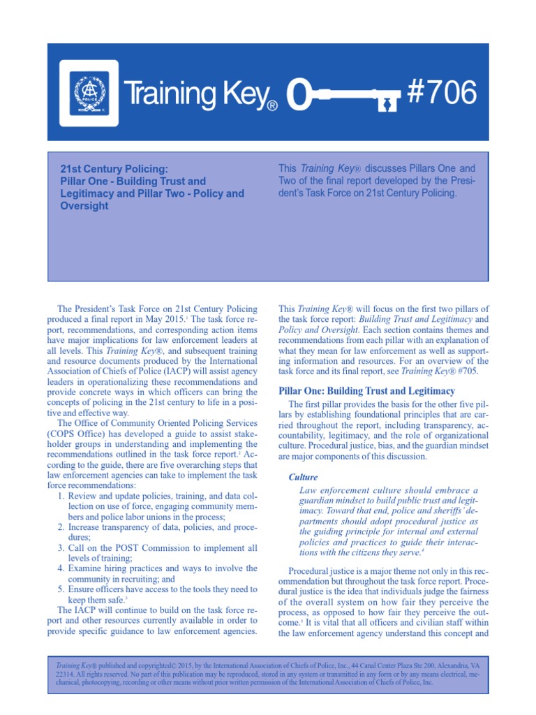21st Century Policing: Pillar One - Building Trust and Legitimacy and ... 21st Century Policing: Pillar One - Building Trust and Legitimacy and ...