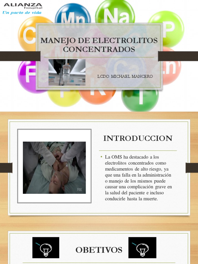 Manejo de Electrolitos Concentrados | Descargar gratis PDF | Farmacia | Medicamentos con receta