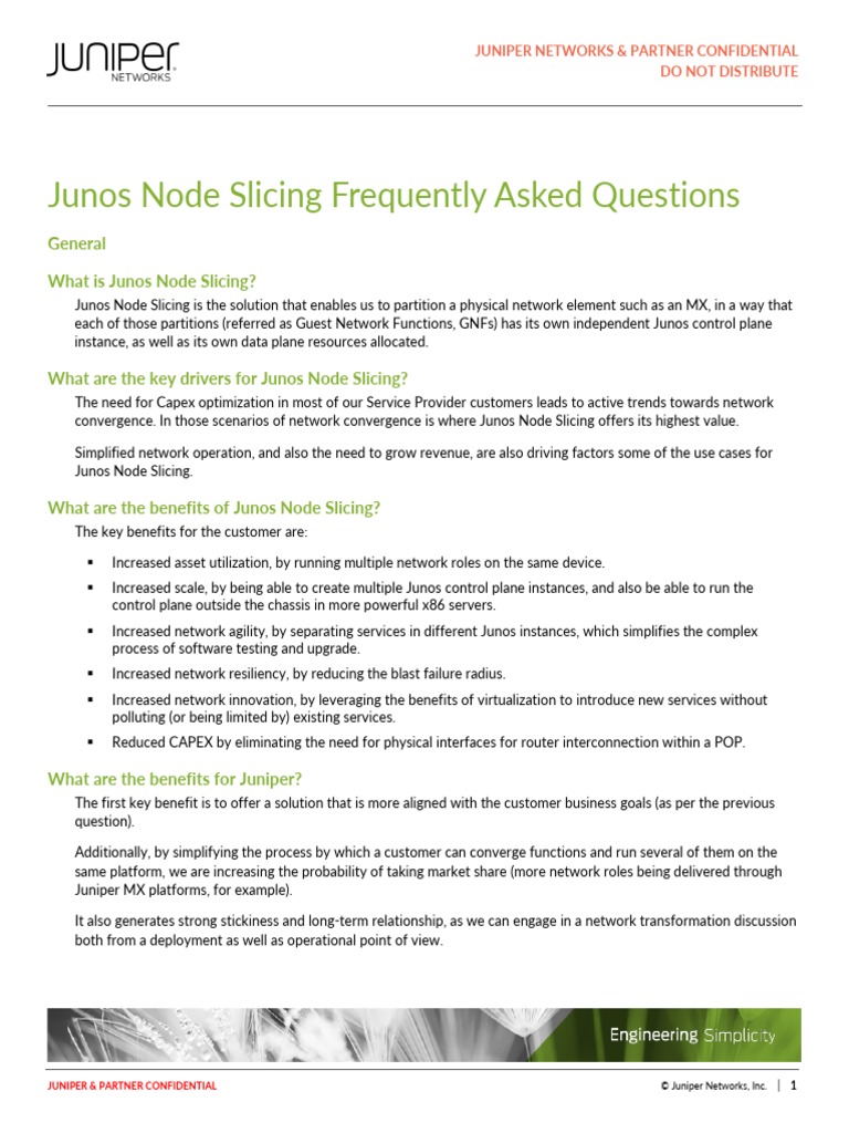 Junos Node Slicing FAQs | PDF | Computer Network | Quality Of Service