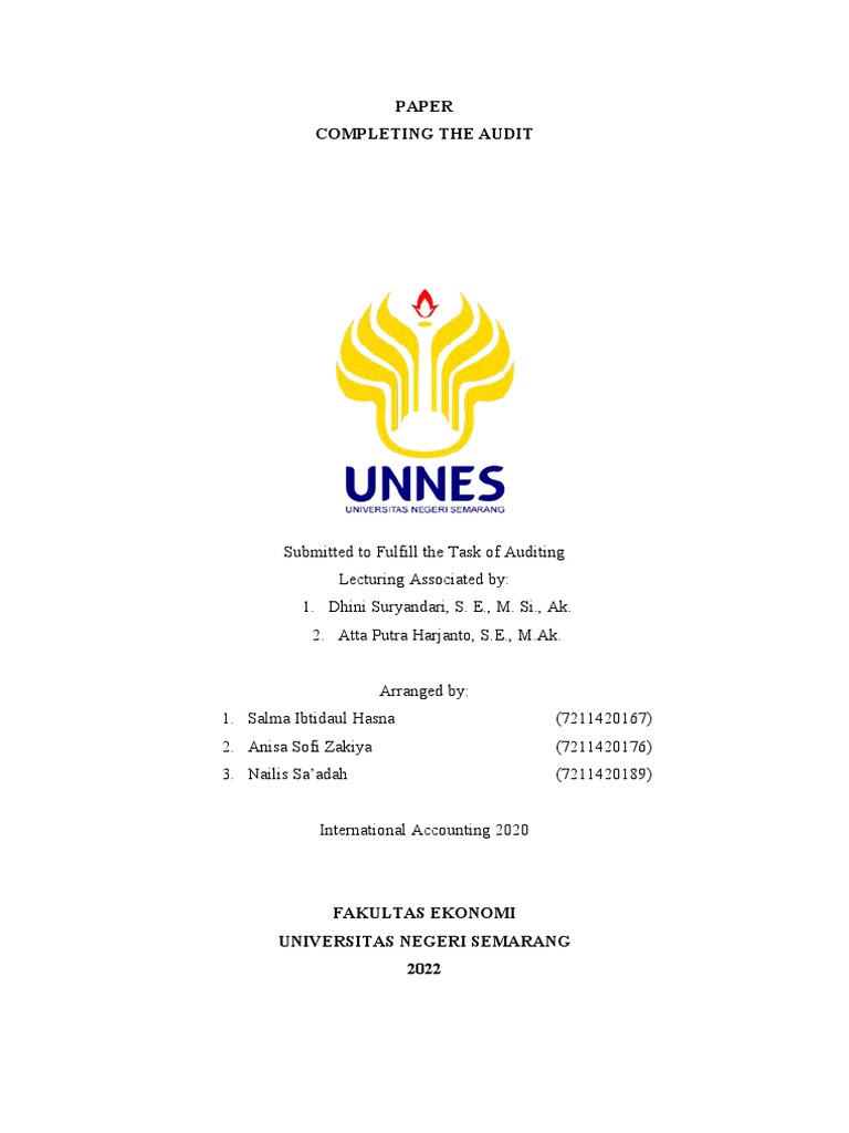 Completing the Audit Guide | PDF | Financial Audit | Audit