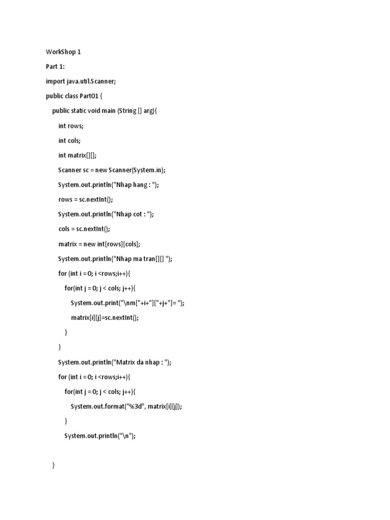 Workshop 1 Pdf Computer Programming Software Engineering