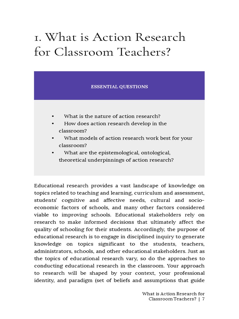 What Is Action Research For Classroom Teachers | PDF | Constructivism ...