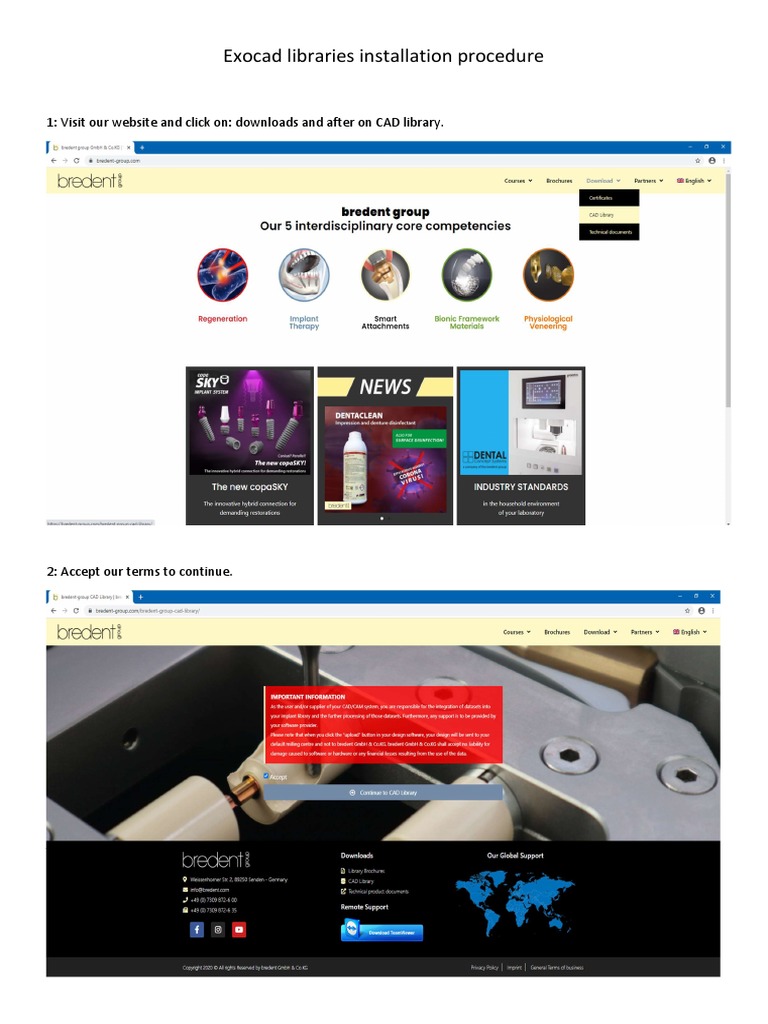 Exocad Libraries Installation Procedure | PDF