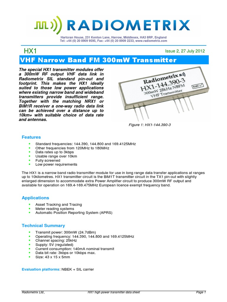 HX1 Aprs | PDF | Antenna (Radio) | Coaxial Cable