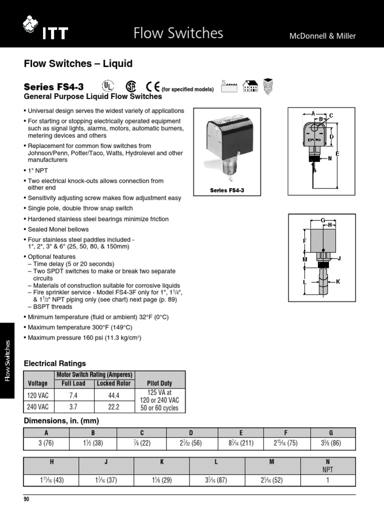 Switch de Flujo FS4-3 | PDF | Switch | Electric Motor
