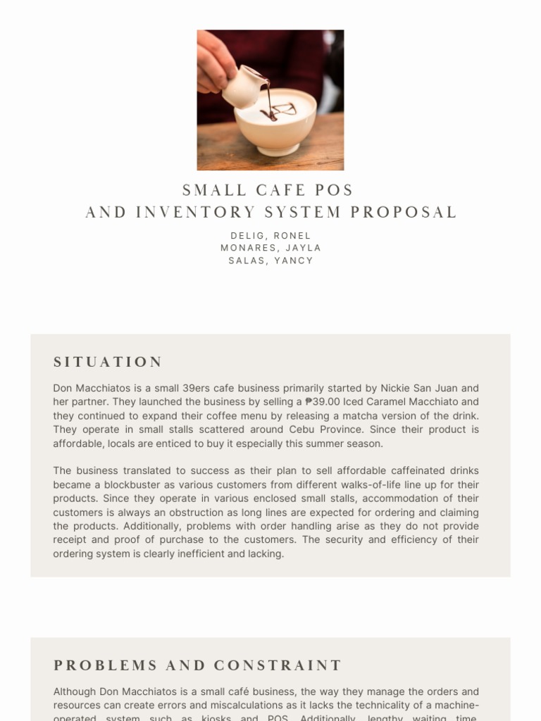 Cafe POS and Inventory Management System | PDF | Point Of Sale | Inventory