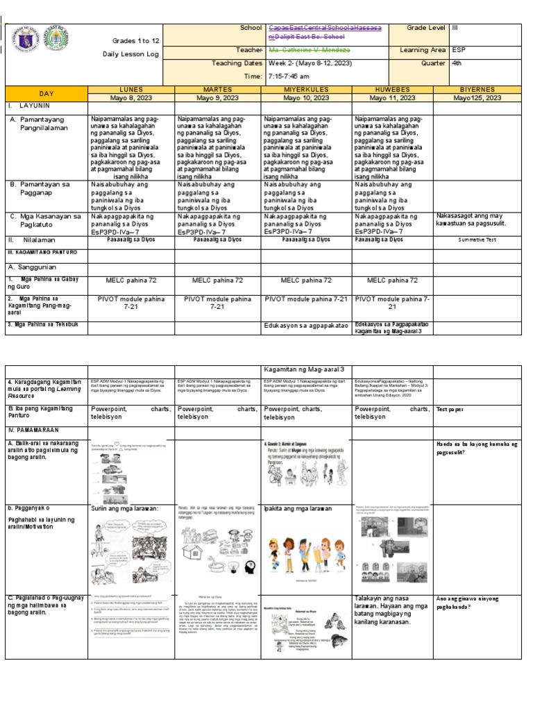 Dll-Esp-Q4-Week 2 | PDF