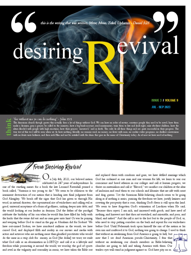 Christian Revival Newsletter Jul/Sep 2023 | PDF | Jesus | Salvation