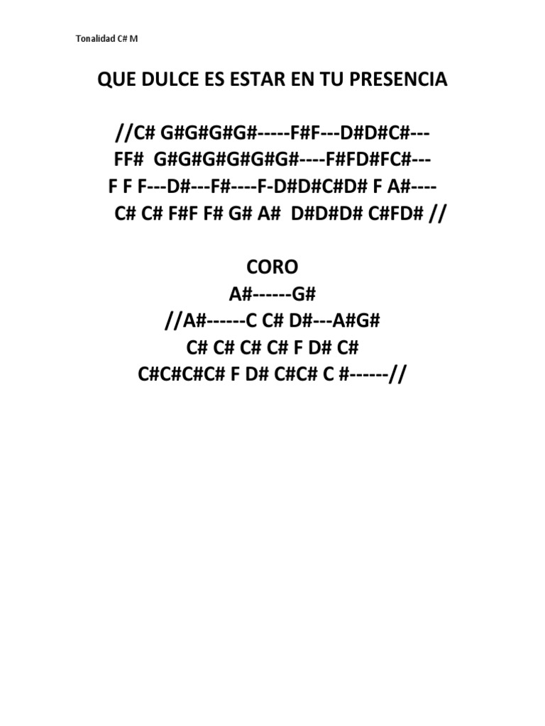 Que Dulce Es Estar en Tu Presencia | PDF