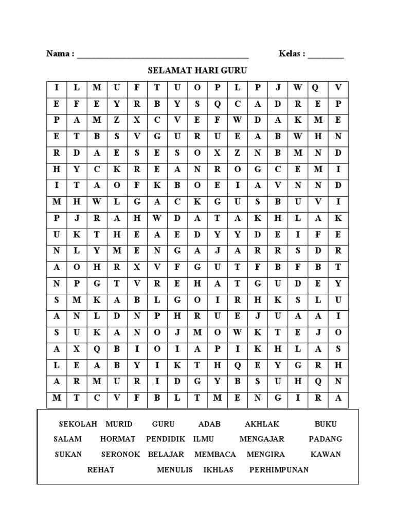 Cari Perkataan Guru | PDF