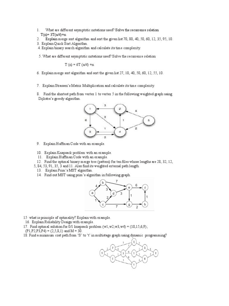 ADA IMP QUESTIONS | PDF