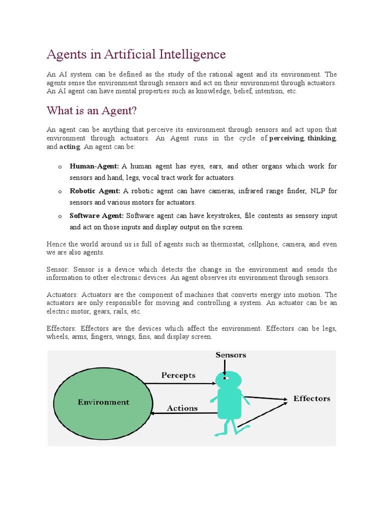 AI Agents | PDF | Artificial Intelligence | Intelligence (AI) & Semantics