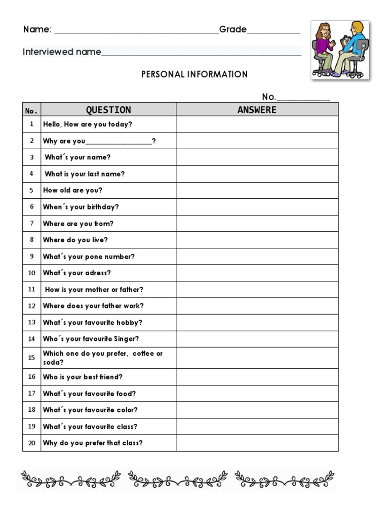 Personal Information | PDF | Self-Improvement