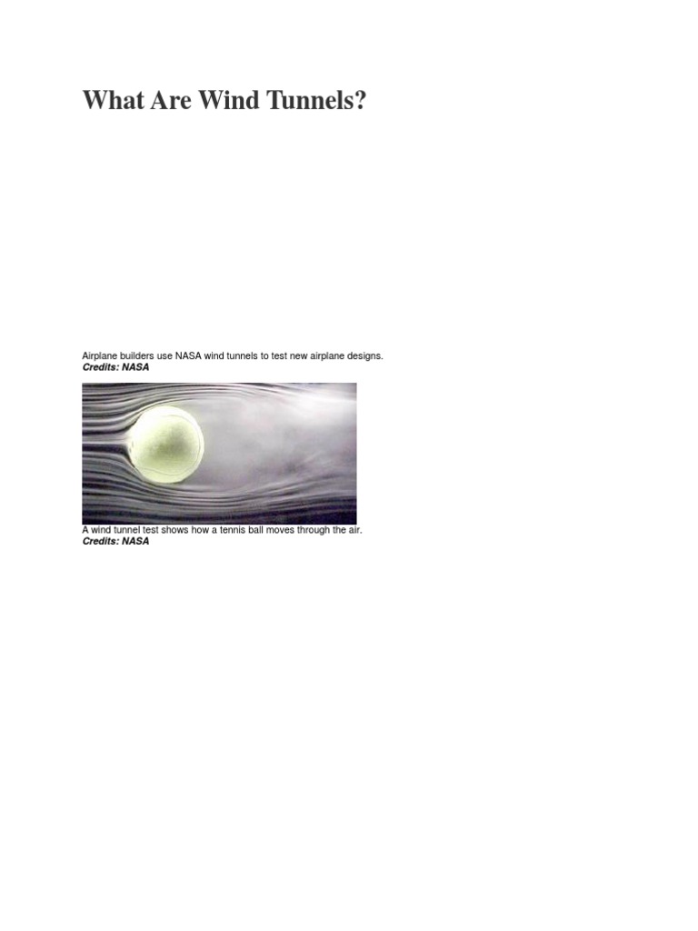 What Are Wind Tunnels | PDF | Wind Tunnel | Orion (Spacecraft)