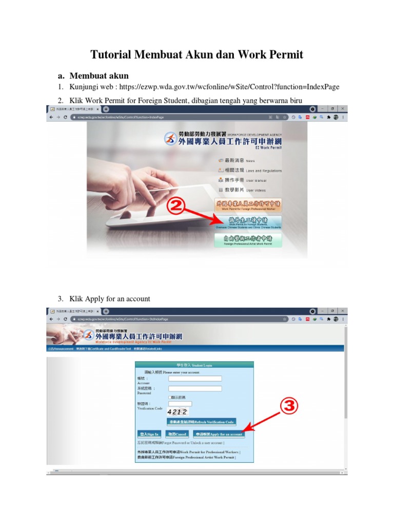 Tutorial Work Permit | PDF