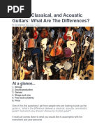 Guitar Size Guide by Type and Age | PDF | Guitars | String Instruments