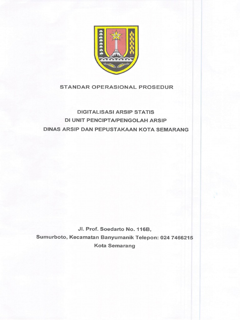 Sop Digitalisasi Arsip | PDF